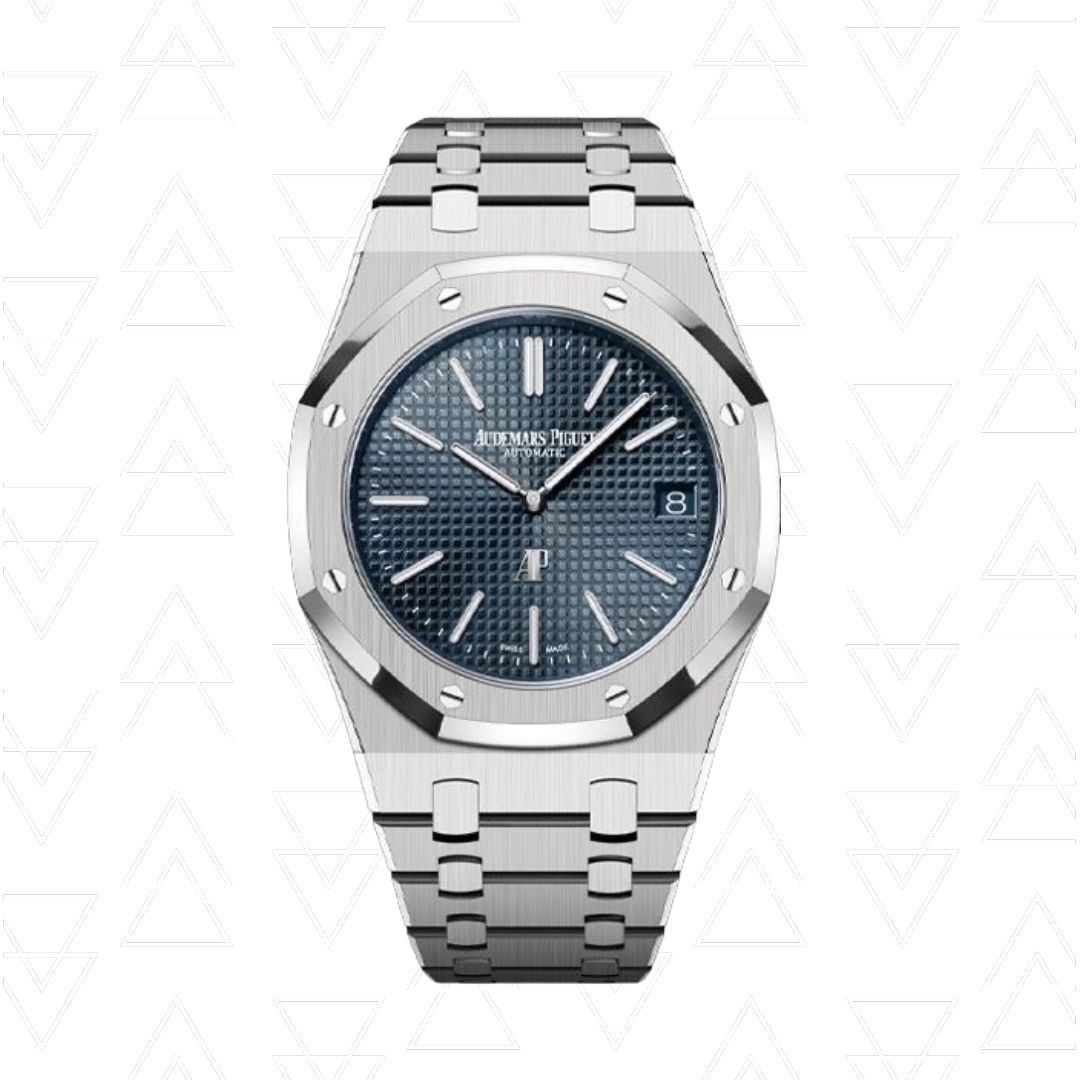 Audemars Piguet Royal Oak Extra thin Jumbo 50th Anniversary 39mm – Blue ...